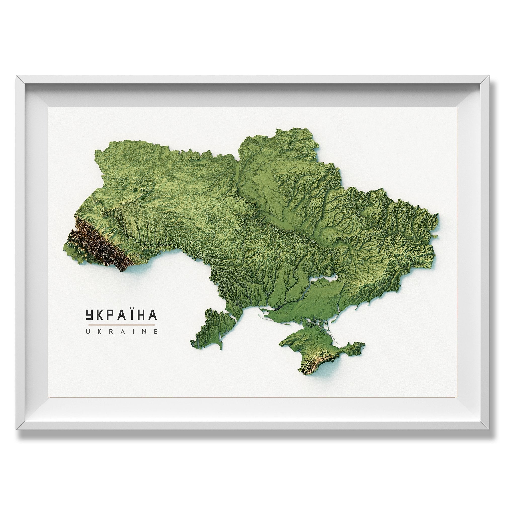 Ukraine Realistic Relief Map – IRmaps